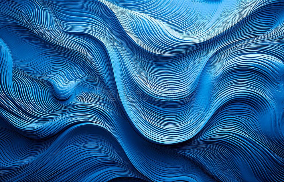 Wavy Blue Pattern Creating a Stunning Visual Texture Stock Illustration ...