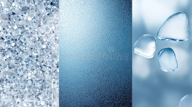 Abstract Blue Textured Background with Ice, Glass, and Frosted Elements ...