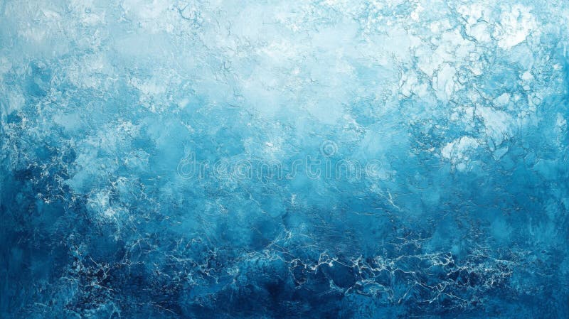 Abstract Blue Textured Painting Ocean Inspired Art Stock Illustration ...