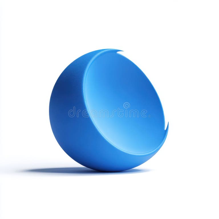 Abstract Blue Textured Sphere 3D Render on White Stock Illustration ...