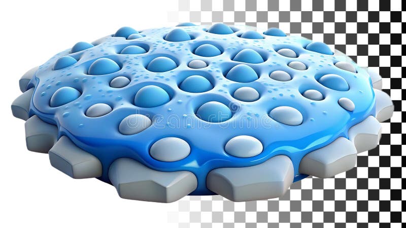 Abstract Blue Textured Surface Bumps Pattern Circular Blob Png ...