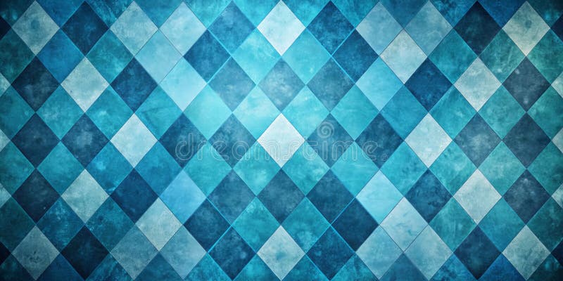 Abstract Blue Tile Pattern a Distressed Checkerboard Design in Shades ...