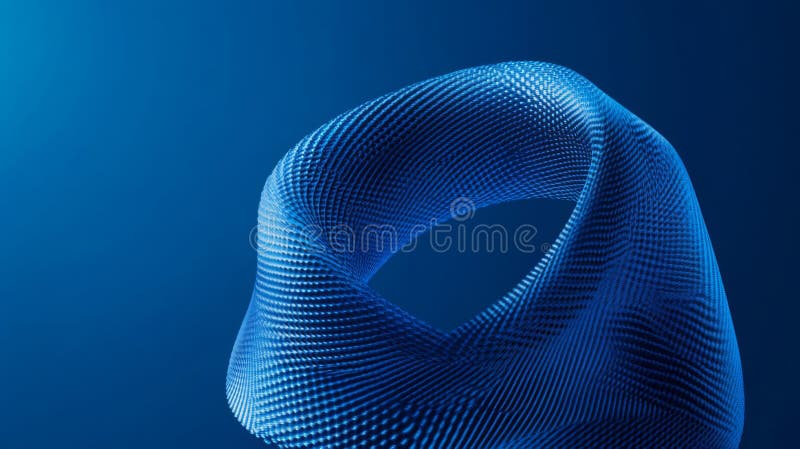 Abstract Blue Torus Form Digital Art Design Stock Illustration ...