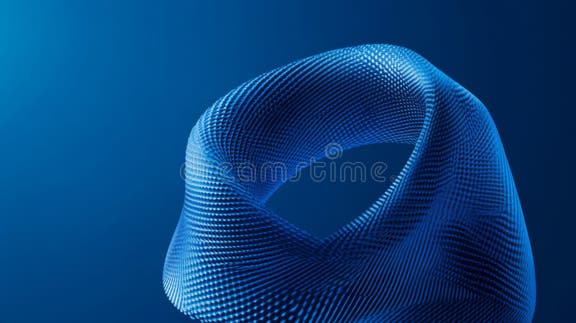 Abstract Blue Torus Form Digital Art Design Stock Illustration ...