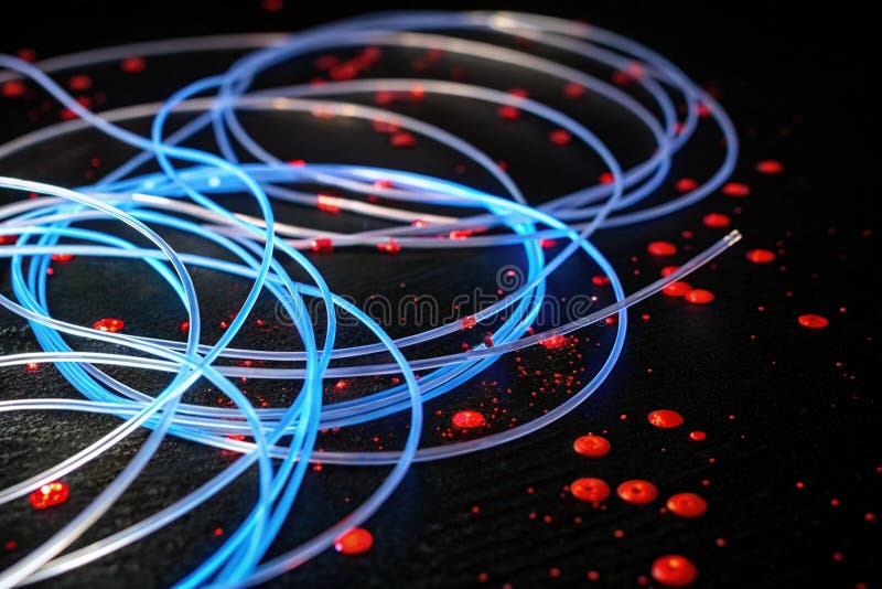 Abstract Blue Translucent Wire with Illumination Stock Illustration ...