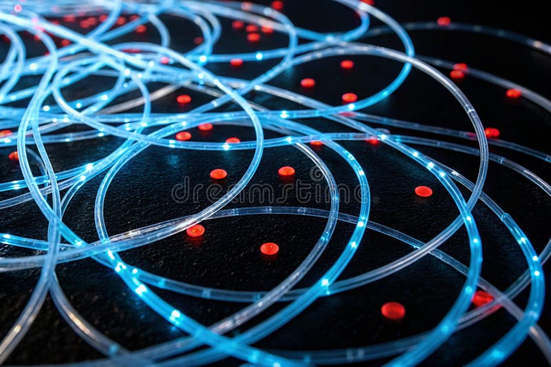 Abstract Blue Translucent Wire with Illumination Stock Illustration ...