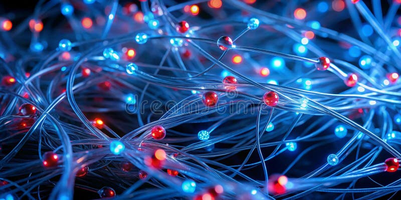 Abstract Blue Translucent Wire with Illumination Stock Illustration ...