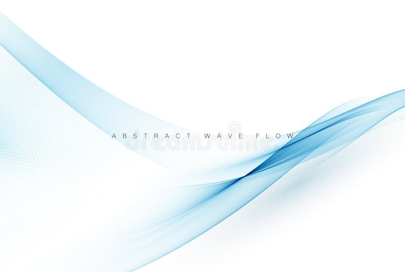 Abstract Blue Transparent Flow Lines.Vector Blue Wave Background. Stock ...