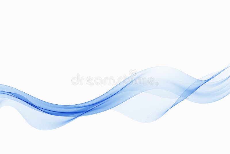 Abstract Blue Transparent Flow Lines. Blue Wave Background. Stock ...