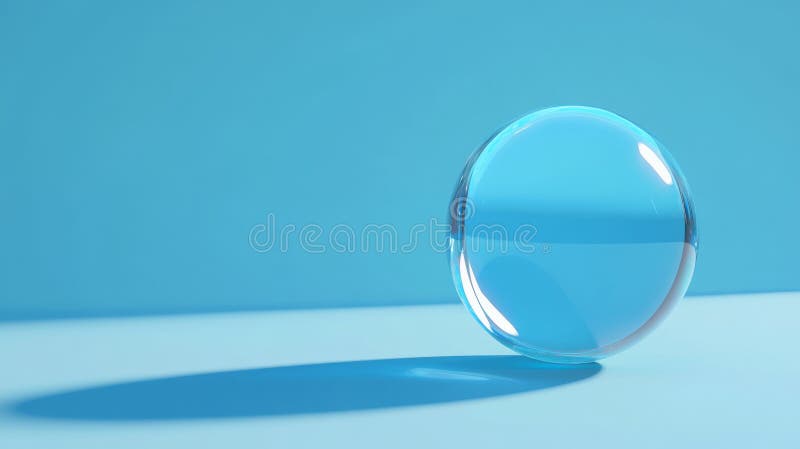 An Abstract Blue Transparent Sphere that Features Striking Light ...