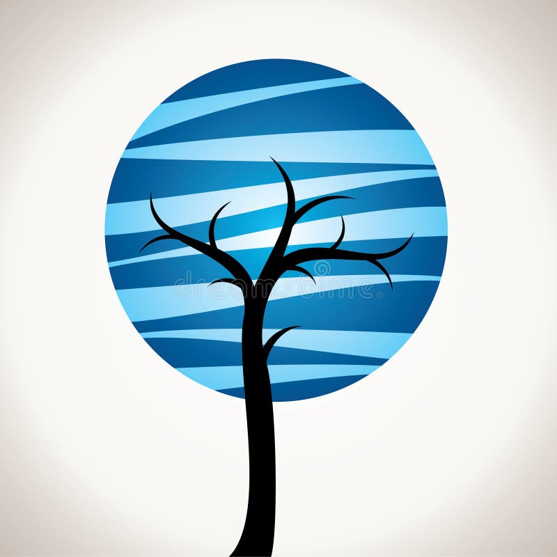 Abstract blue tree stock vector. Illustration of love - 27723737