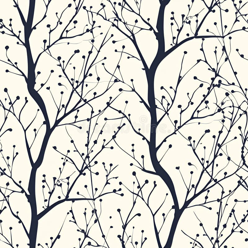 Abstract Blue Tree Branch Pattern Stock Illustration - Illustration of ...