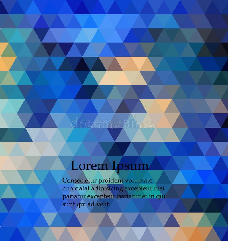 Abstract Blue Triangle Background, Vector Illustration Contains ...