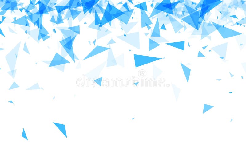 Abstract Blue Triangle Cascade Stock Vector - Illustration of angles ...