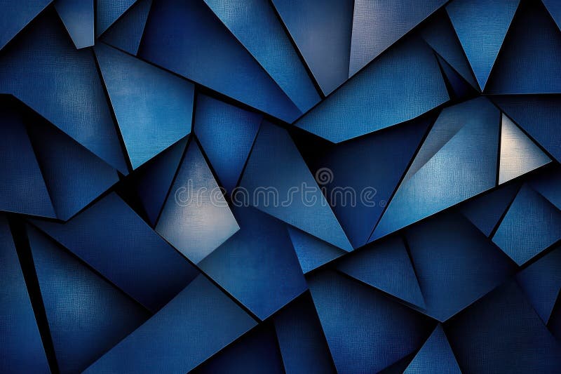 Abstract Blue Triangle Geometric Background Design Concept with Dark ...