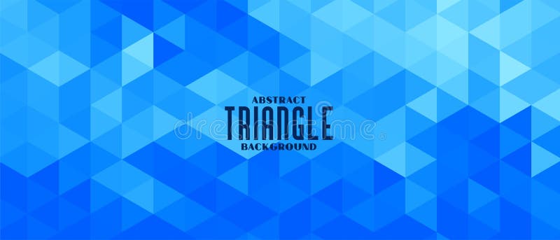 Abstract Blue Triangle Geometric Pattern Banner Design Stock Vector ...