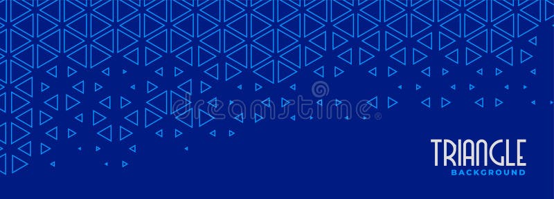 Abstract Blue Triangle Line Pattern Banner Design Stock Vector ...