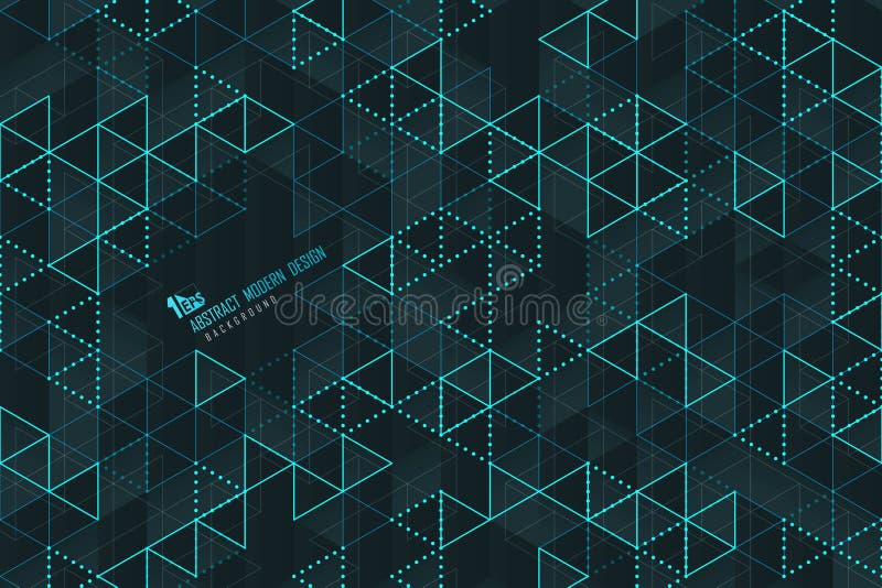 Abstract Blue Triangle Lines of Technology Template Design Background ...
