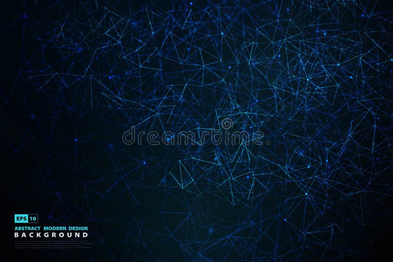 Abstract Blue Triangle Tech Design of Futuristic Artwork Template ...