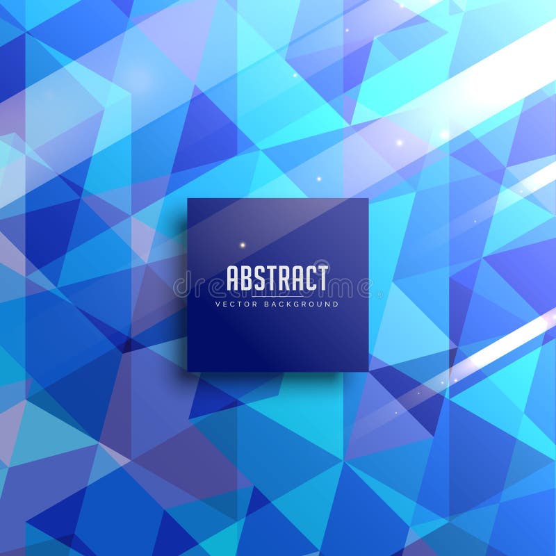 Abstract Blue Triangles Background Stock Vector - Illustration of ...