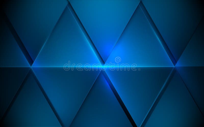 Abstract Blue Triangles Futuristic Technology Digital Hi-tech Concept ...