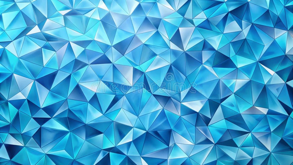 Abstract Blue Triangular Geometric Pattern Background for Design. Generative AI Stock ...
