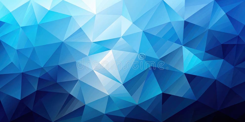 Abstract Blue Triangular Mosaic Background Texture for Design Projects. Generative AI Stock ...