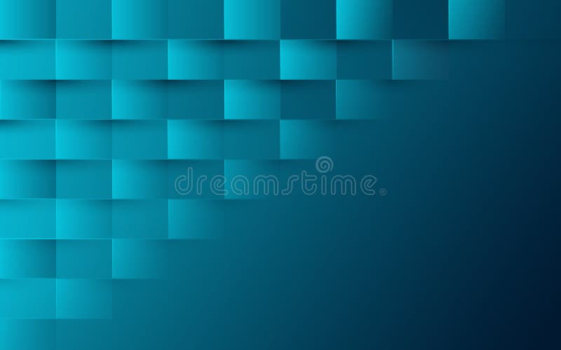 Abstract Blue Turquoise Color Modern Square Pattern Background. 3d ...