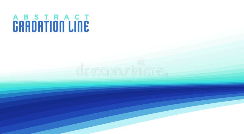 Abstract Blue and Turquoise Gradation Line with Perspective Stock ...