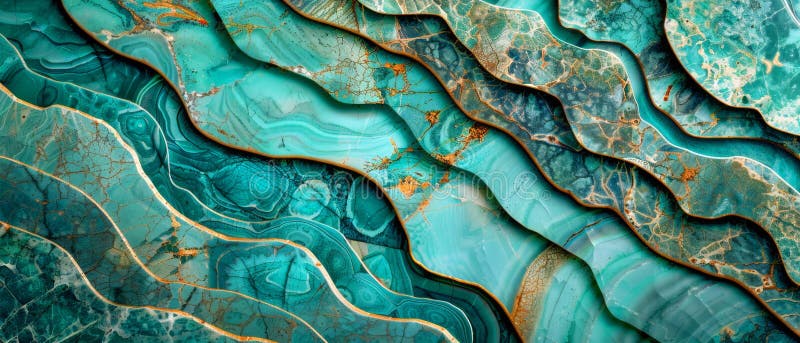 Abstract Turquoise Marble Marbled Stone Texture Background, Overlapping ...