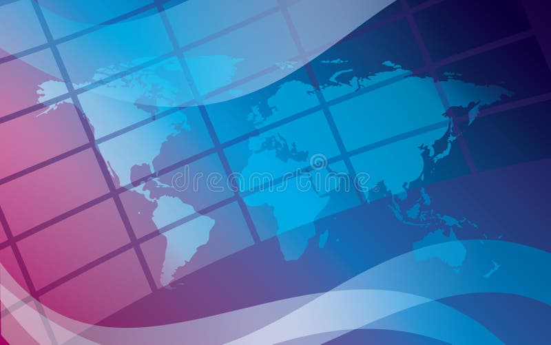 Abstract Blue Vector Background with Light Map Stock Vector ...