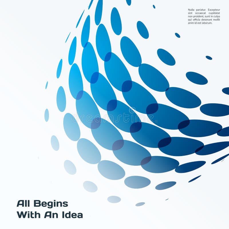 Abstract Blue Vector Design Round Elements for Graphic Template Stock ...