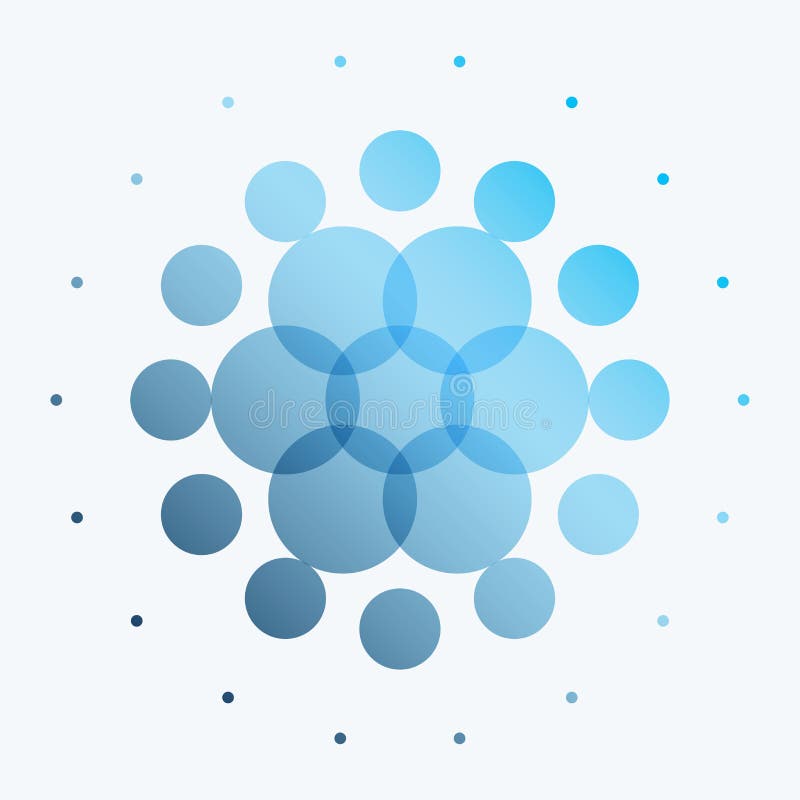 Abstract Blue Vector Design Round Elements for Graphic Template Stock ...