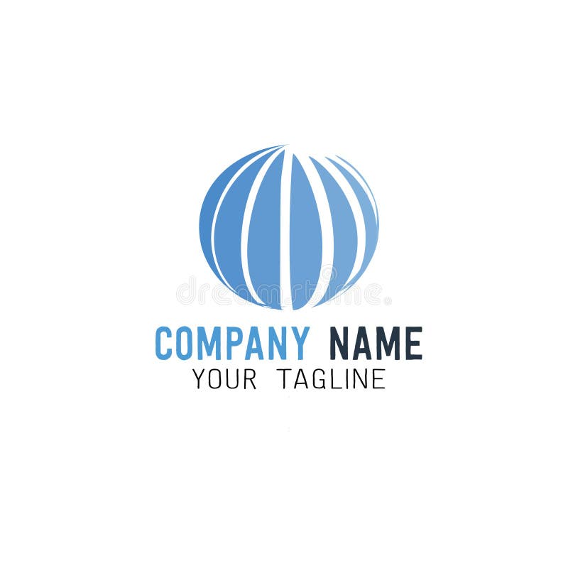 Abstract Blue Vector Logotype for Any Company. Stock Vector ...