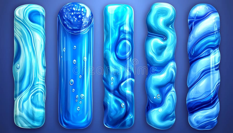 Abstract Blue Vertical Shapes on a Plain Background Stock Photo - Image ...