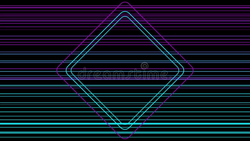 Abstract Blue Violet Lines Forming Square Shape, Tech Minimal Motion ...