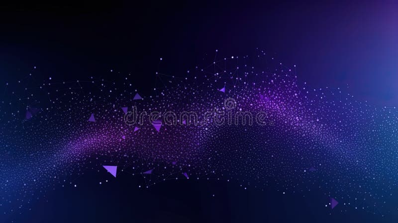 Abstract Blue and Violet Technology Particles Mesh Background ...