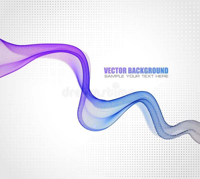 Abstract Blue and Violet Transparent Wave Stock Vector - Illustration ...