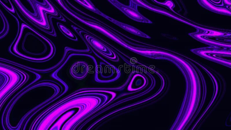 Abstract Blue and Violet Wave Flowing on Black. Modern Big Data, Map ...