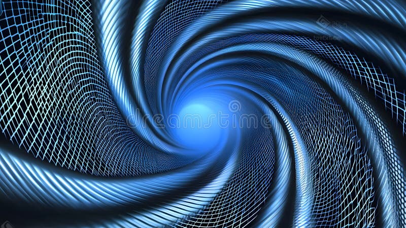 Abstract Blue Vortex Design with Mesh Texture Stock Illustration ...