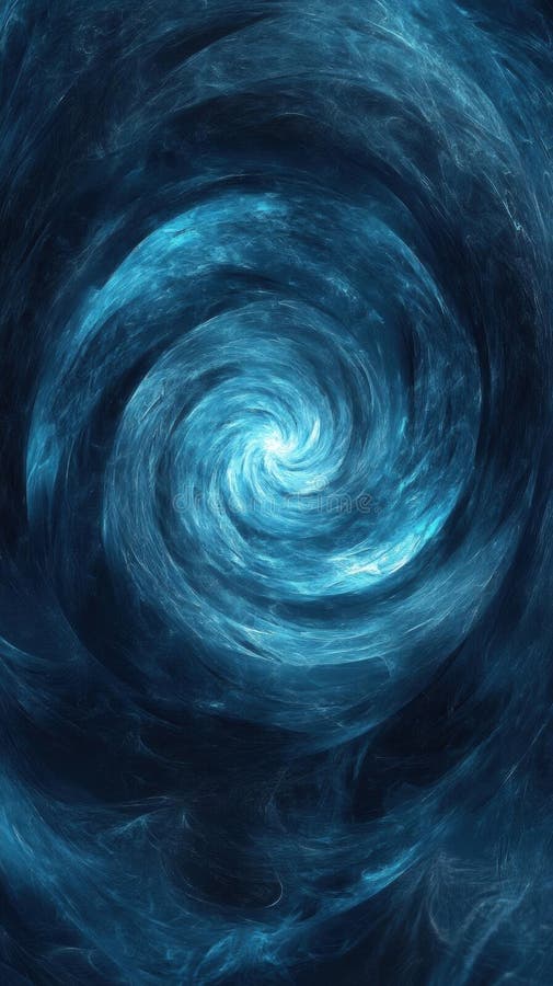 Abstract Blue Vortex, a Journey into the Depths of Imagination Stock ...