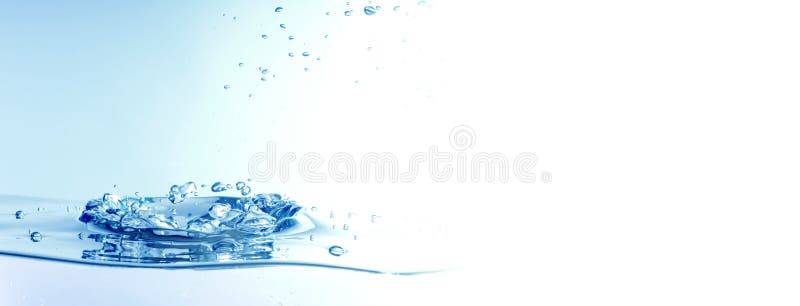Abstract Blue Water Bubble Drops Splash Horizontal Background Stock ...