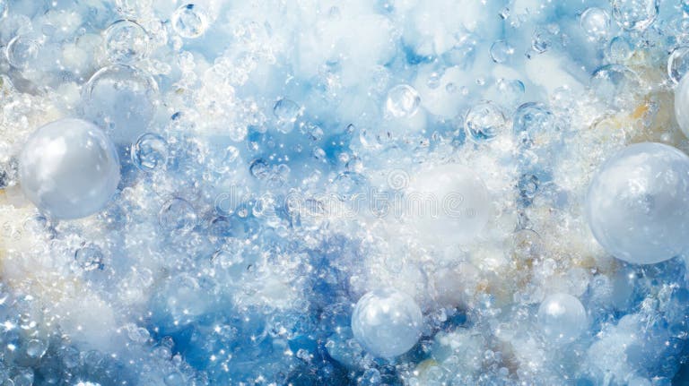 Abstract Blue Water Bubbles Background Texture Stock Illustration ...