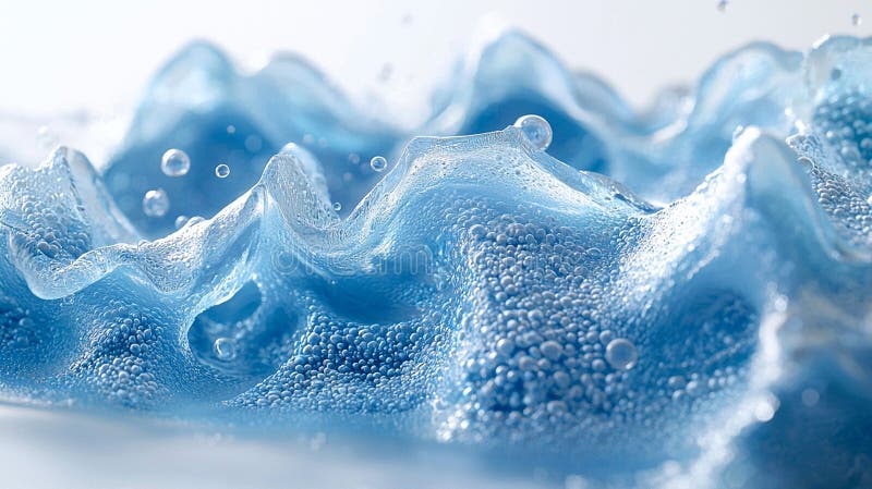 Abstract Blue Water Bubbles Texture Background Image Design Wave Foam ...