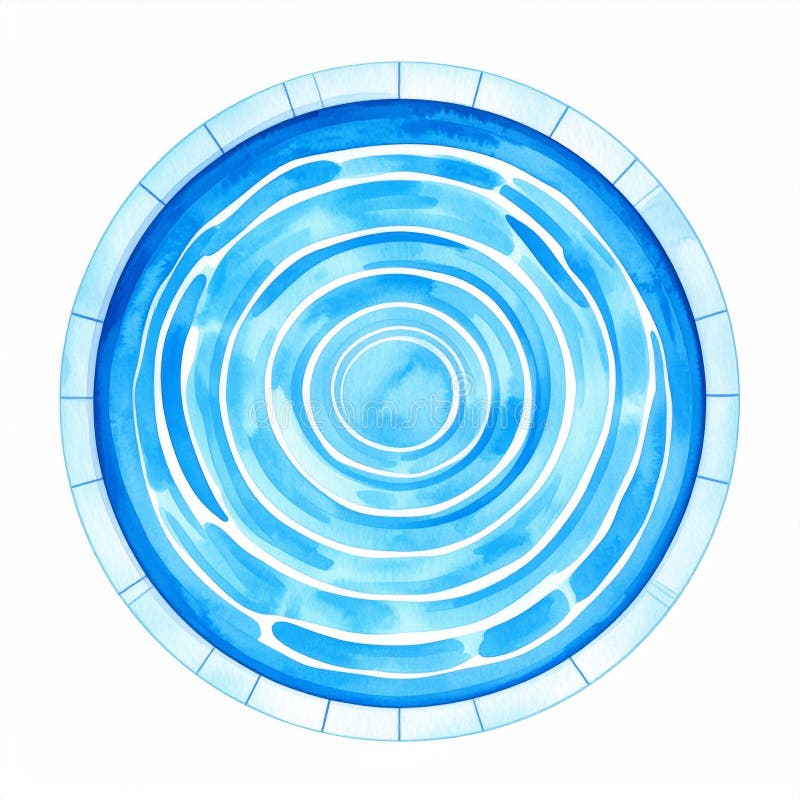 Abstract Blue Water Circle Pattern Stock Illustration - Illustration of ...
