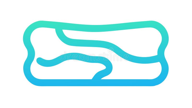 Abstract Blue Water or Cloud Map Icon, Fluid Topography, Vector Design ...