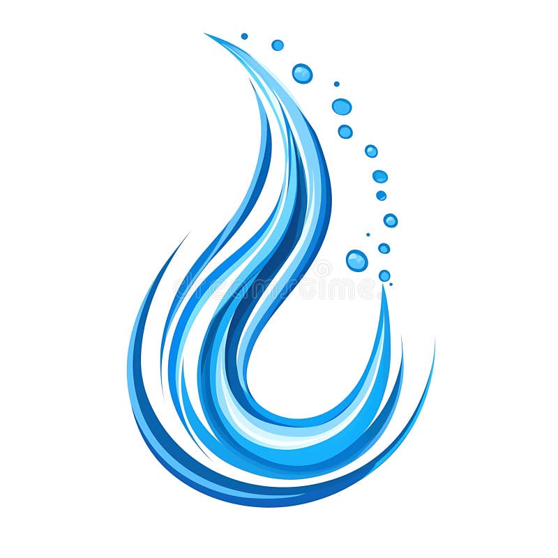 Abstract Blue Water Drop Design Element Stock Illustration ...