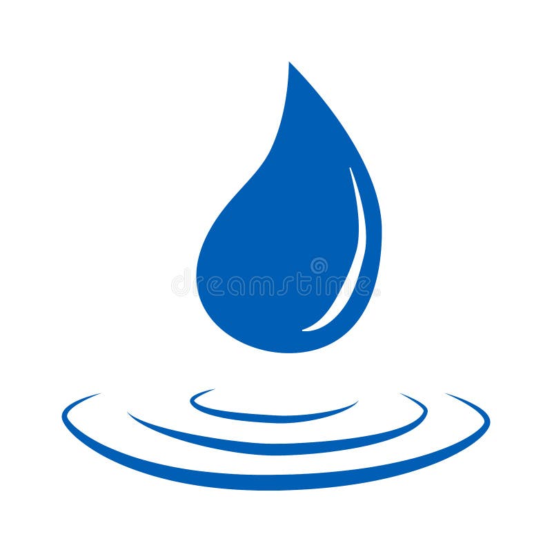 Abstract Blue Water Drop Icons on White Background. Stock Vector ...