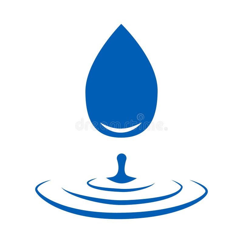 Abstract Blue Water Drop Icons on White Background. Stock Vector ...