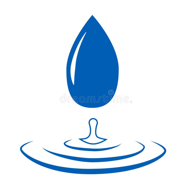 Abstract Blue Water Drop Icons on White Background. Stock Vector ...